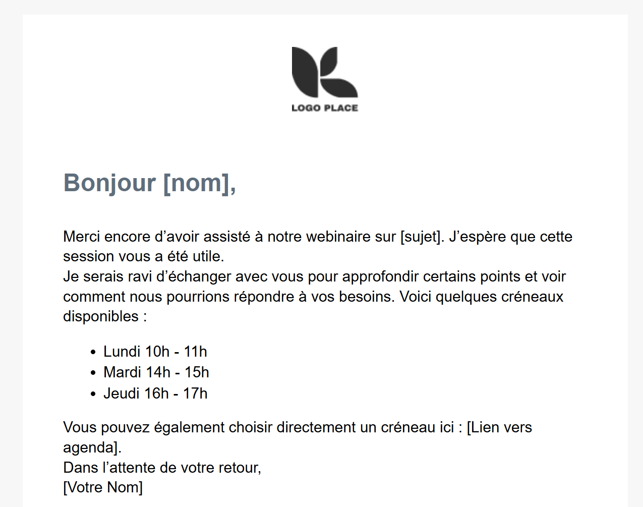 Mail de prise de rendez-vous : Exemples et astuces