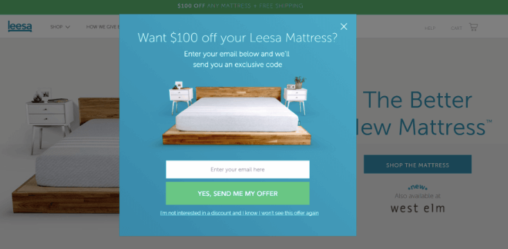 Create exit popups to build an email marketing list | Klaviyo blog