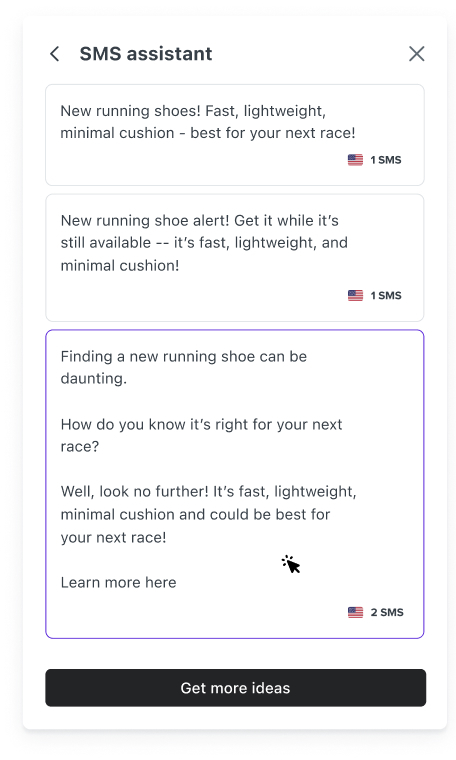 SMS Assistant AI Text Messages | Klaviyo Product Features