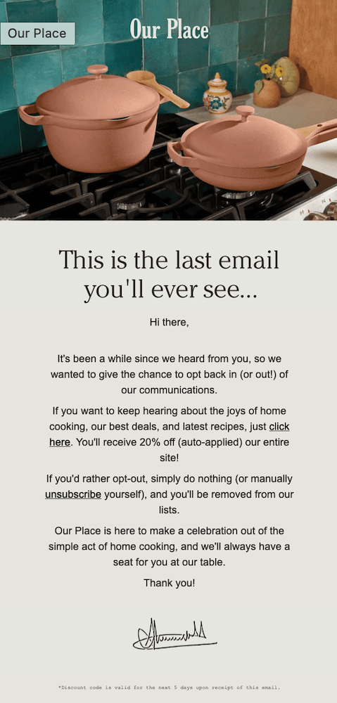 5 Win-Back Email Examples & Strategies for Success - Klaviyo